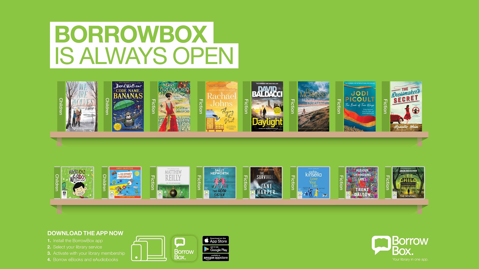 Read/listen to eBooks/eAudiobooks 24/7 through our BorrowBox app ...