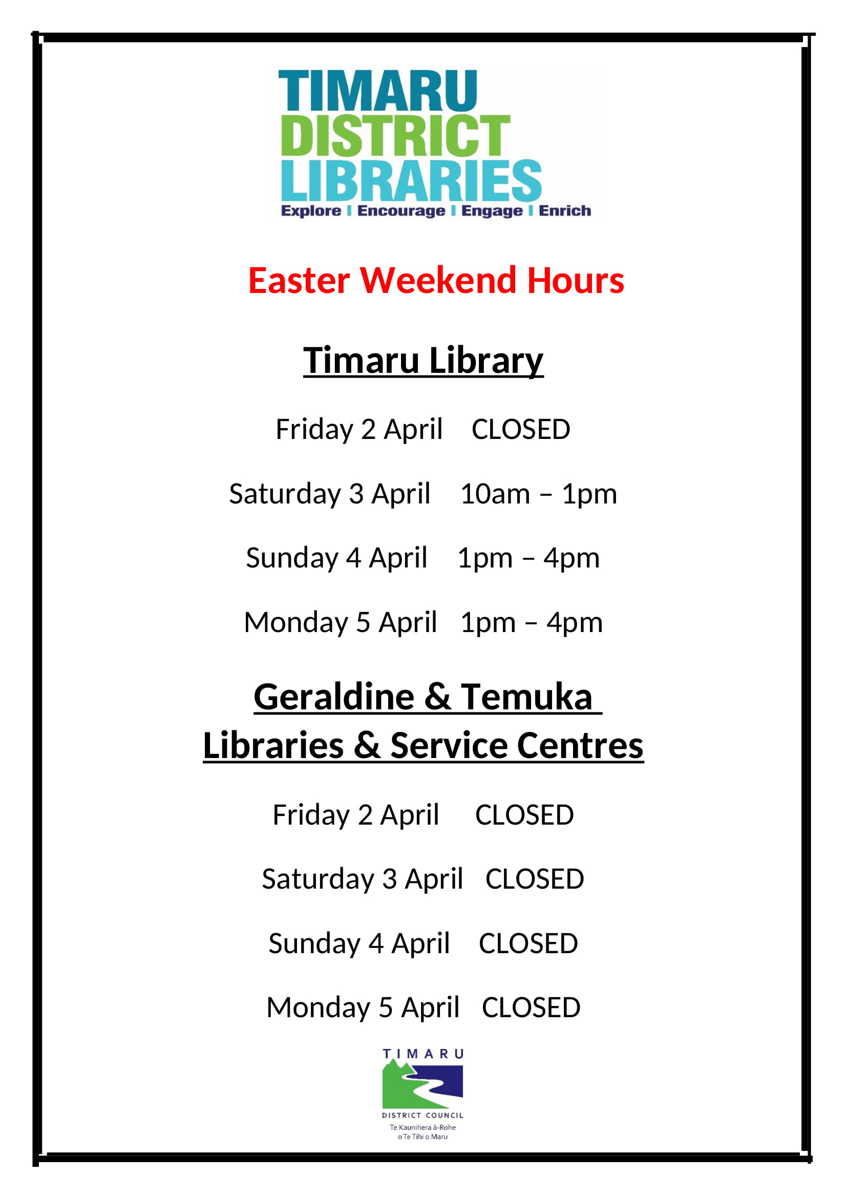 News | Timaru District Libraries